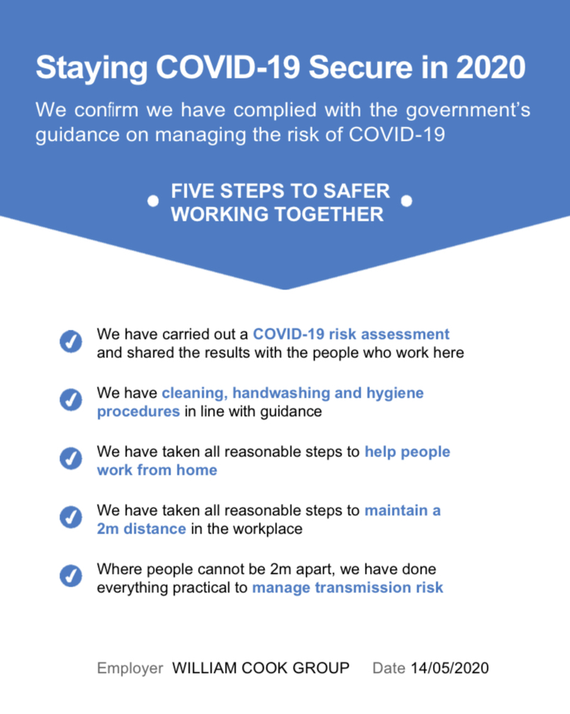 Our COVID 19 Statement